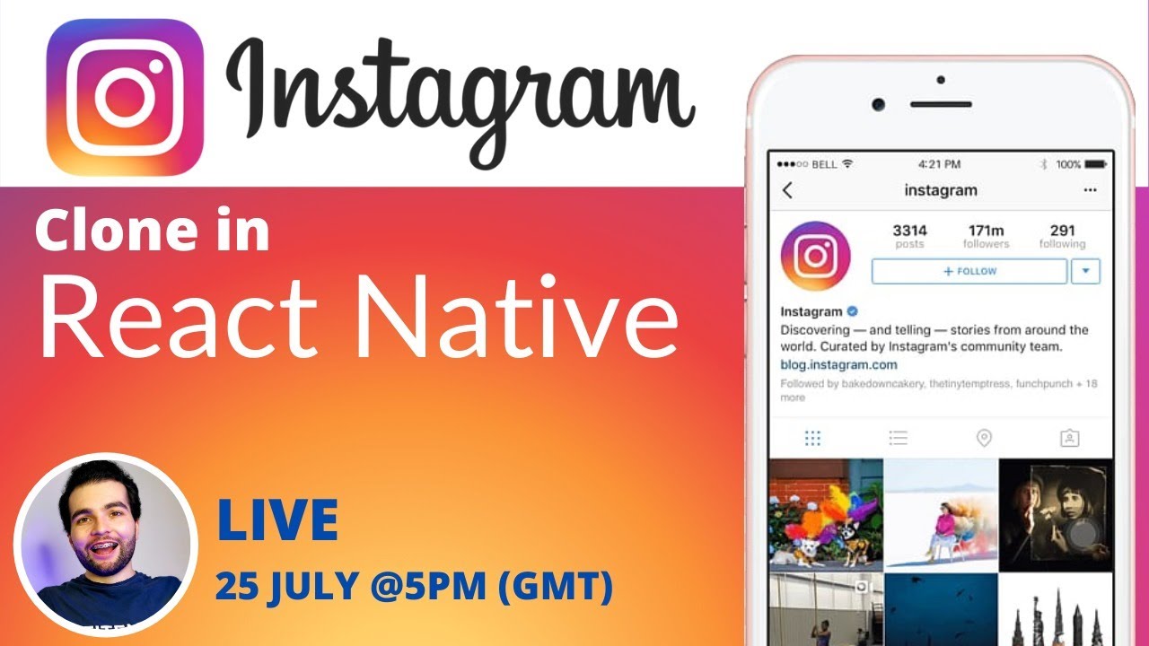 LIVE coding: Instagram Clone in React Native from Scratch