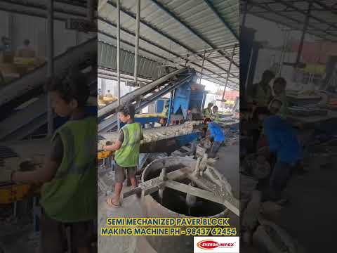 Paver Block Making Machine with Pan Mixer – Semi Mechanized Setup | Everon Impex | Cell - 9843762454