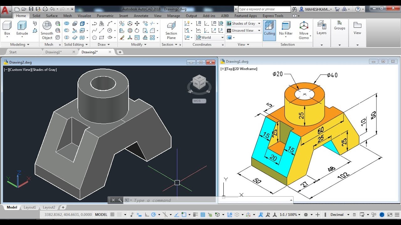 AutoCAD 3D Designing for Beginners – Basic To Advance Tutorials – Exercise 11