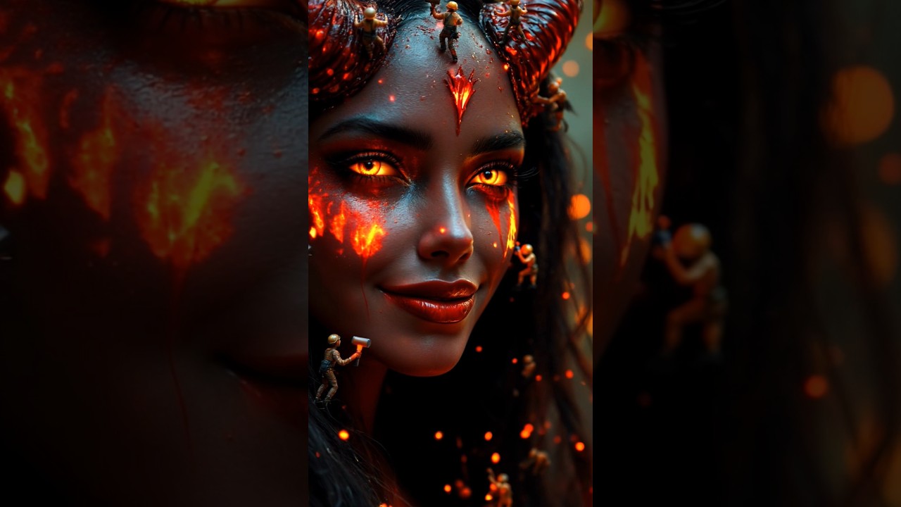 Meet the Demon Queen  🔥😈 #shorts #Fantasy #darkart