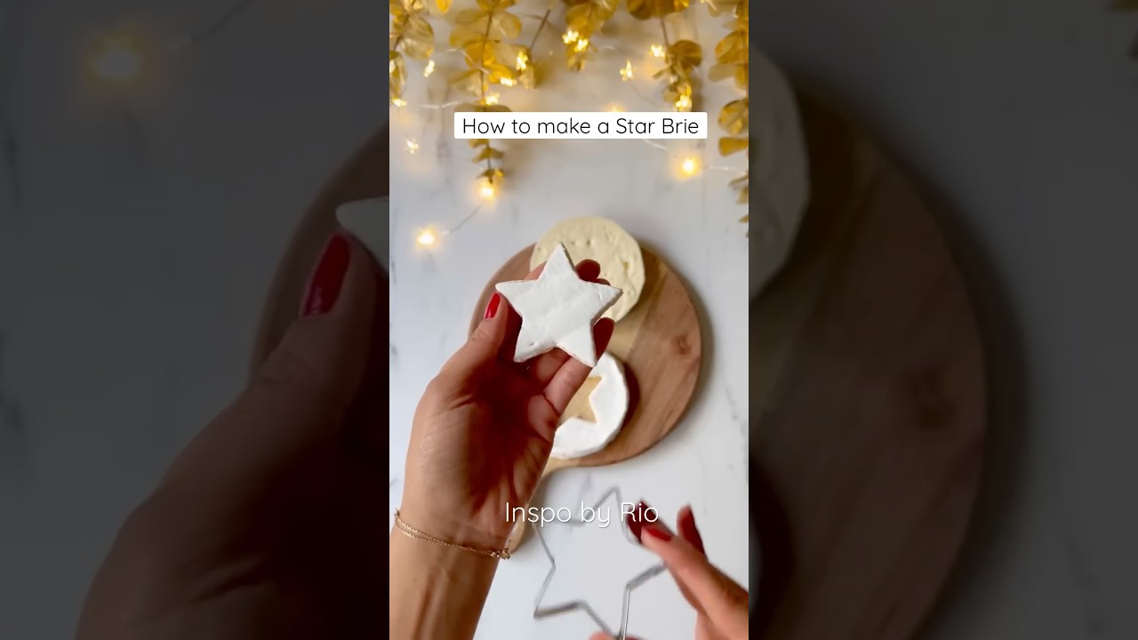 How to make a Star Brie for Christmas cheese board or New Year⭐️ #shorts