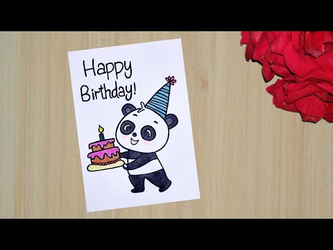 Birthday Greeting Card //How to Make Birthday Card //Birthday Card With White Paper