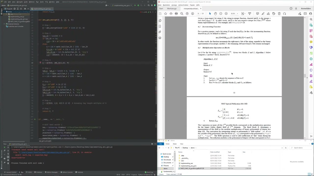 Cryptography with Python 36: Implementing AES-GCM in Python #2