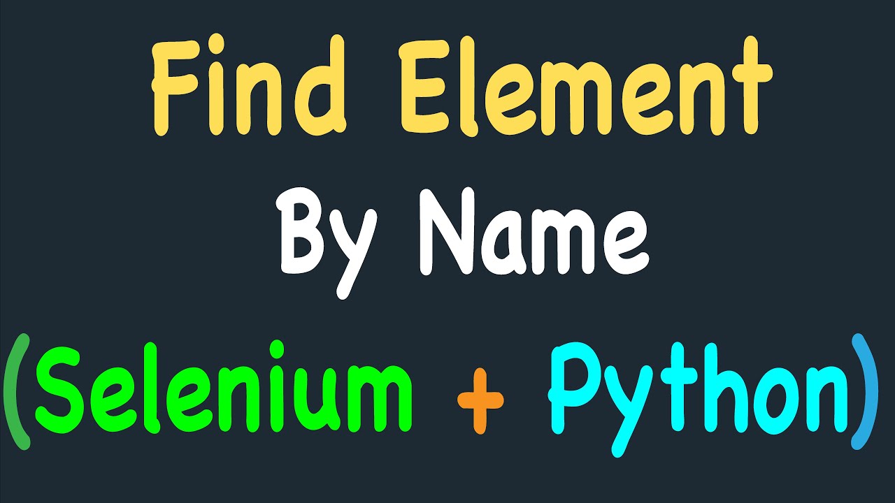 Locating element by name attribute using Selenium and Python