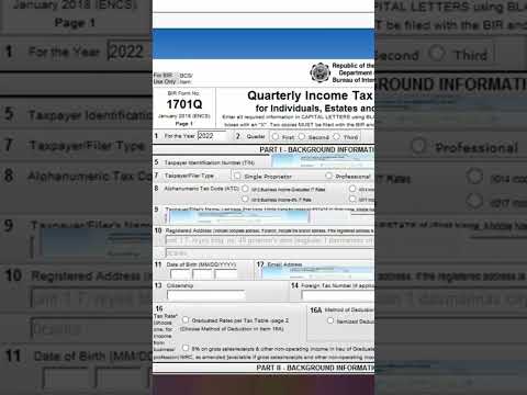 How to File 1701Q Using E-Bir Form #shorts