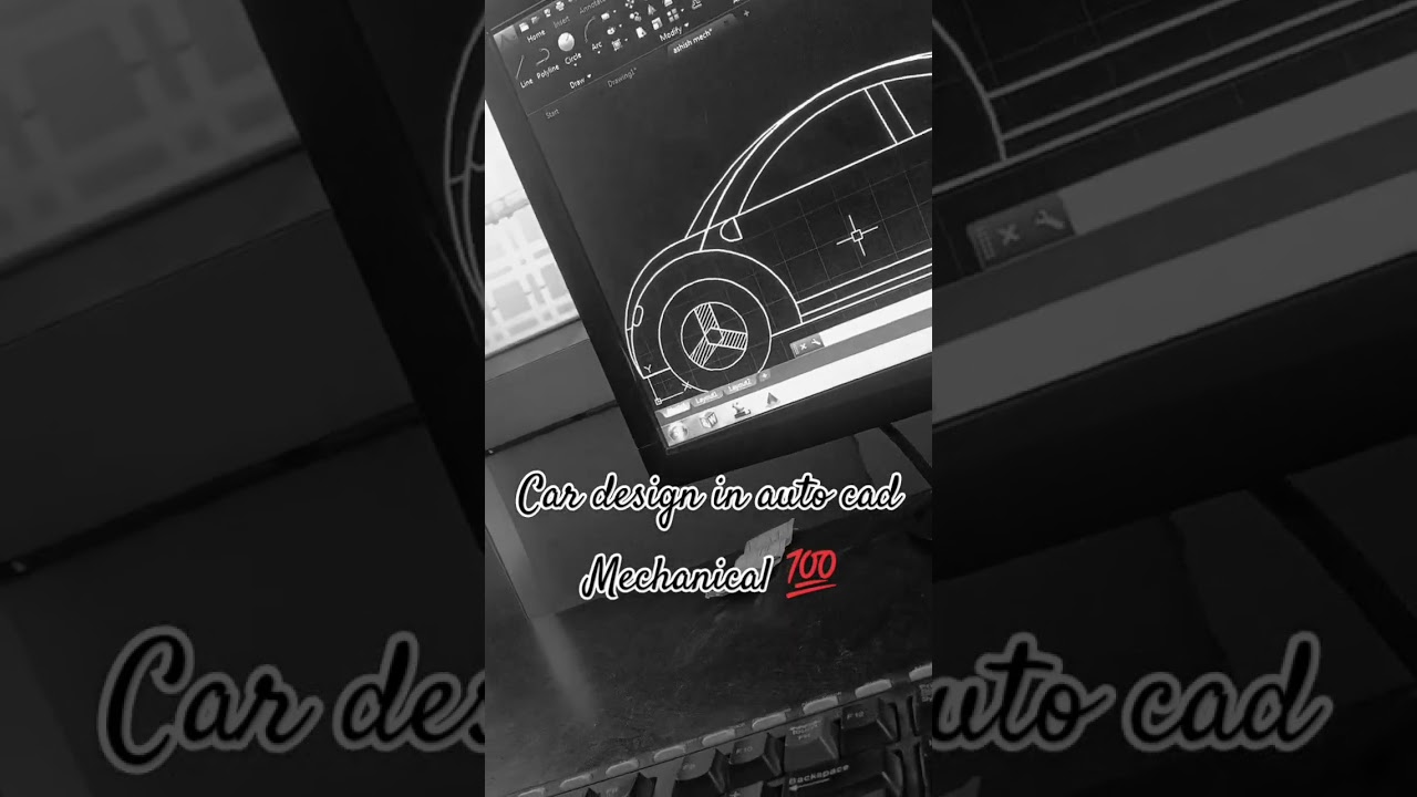 CAR DESIGN IN AUTO CAD MECHANICAL #viralvideo #shortvideo #shorts #reels