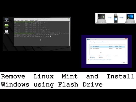 Remove Linux Mint and Install Windows using flash drive
