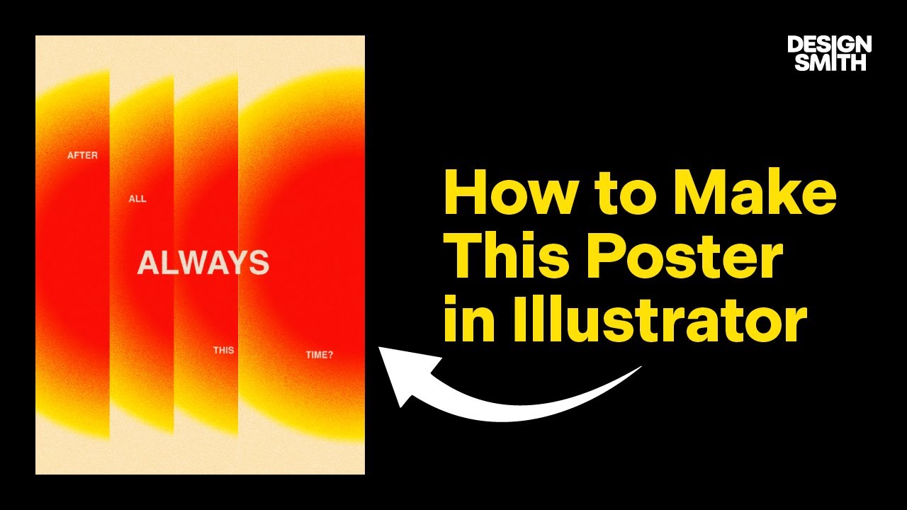 How to Make This Cool Gradient Poster in #Illustrator #Graphicdesign