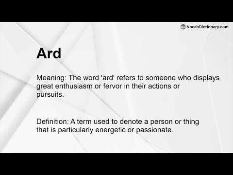 Ard Meaning