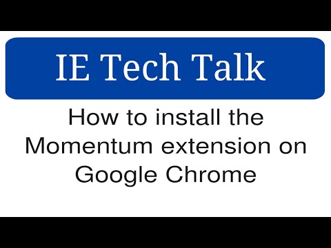 How to install the Momentum extension on Google Chrome