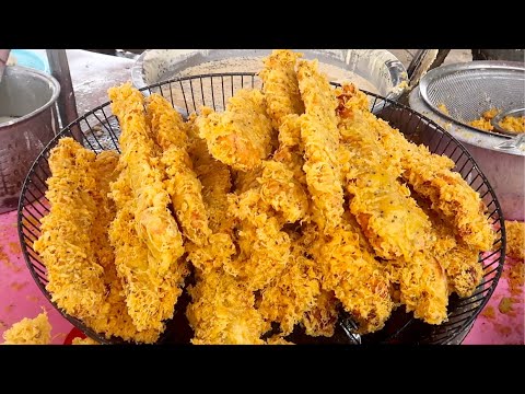 How to make Banana Fritters So Crunchy, Delicious and No Oil Stuck on it | Street Food Phnom Penh