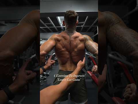 4 key back exercises to improve your 'Lower Lat Gains'????#gym #workout