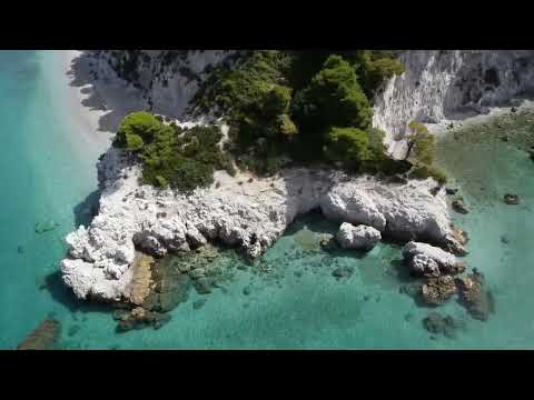 Sea waves & beach drone HD video
