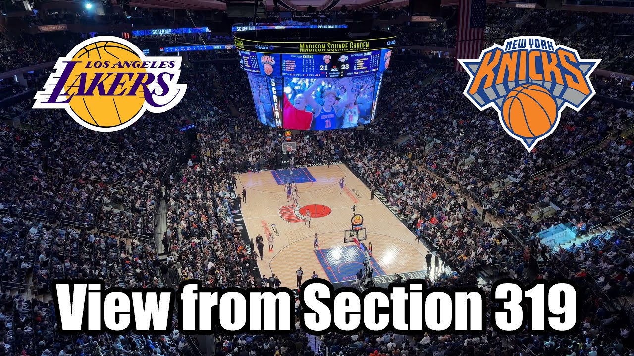 Lakers vs Knicks - Full Game Experience from Section 319 Chase Bridge | NBA at Madison Square Garden