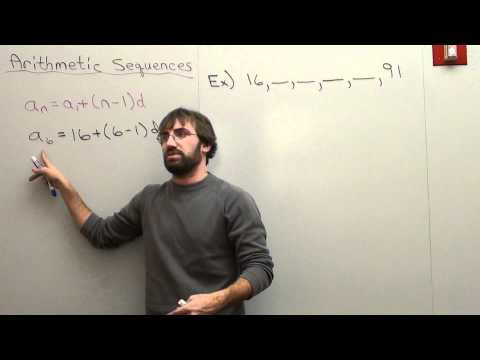 Free Math Lessons Arithmetic Sequences Finding Means