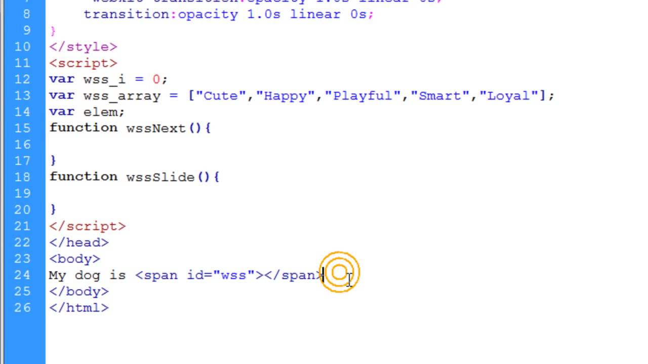 Array Slideshow Animation Tutorial JavaScript CSS3 HTML5 HD
