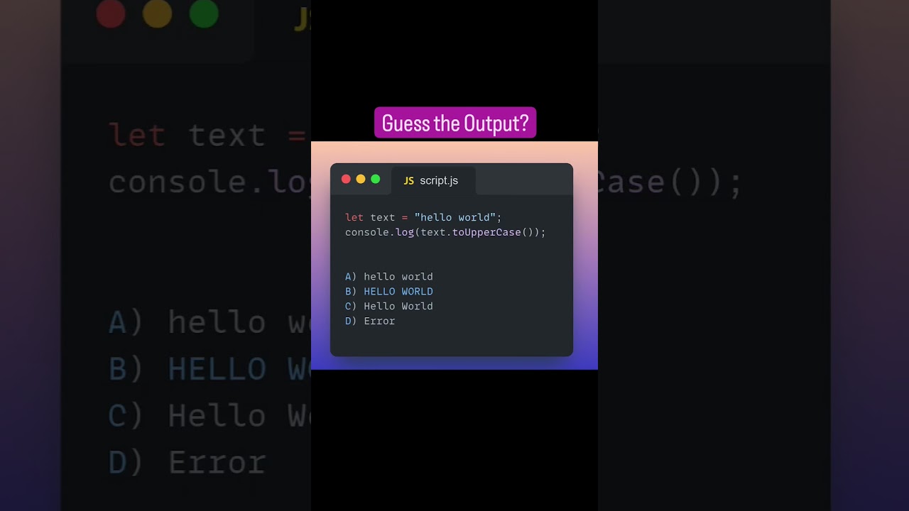 Guess the output..? #programming #javascript #html #html5 #css #coding #webdevelopment. #webdesign .