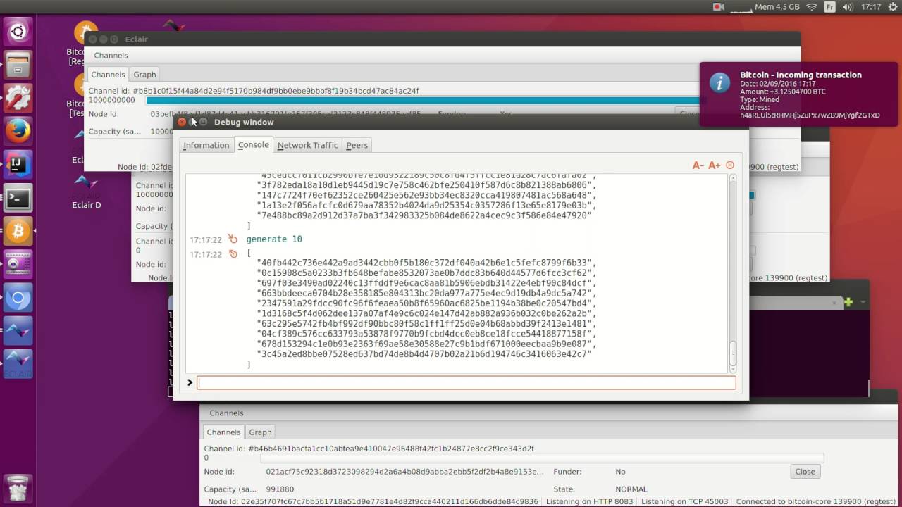 A demo of eclair, an open-source implementation of Lightning