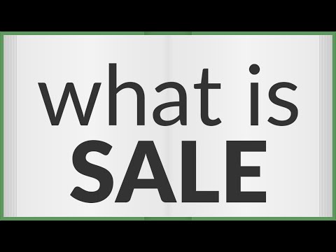 Sale | meaning of Sale