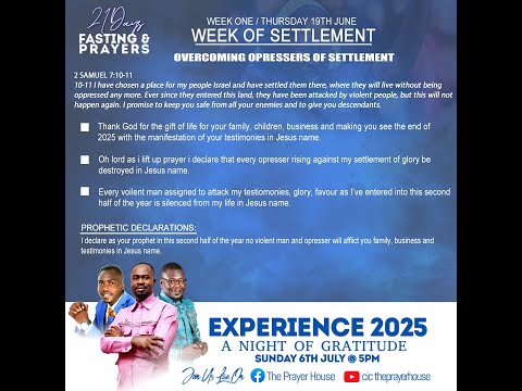 DAY4 of our 21DAYS FASTING & PRAYERS WITH REV KWASI BARNES @ CIC TPH CALL ON 0538171002