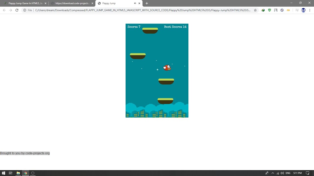 FLAPPY JUMP GAME IN HTML5, JAVASCRIPT WITH SOURCE CODE | Source Code & Projects