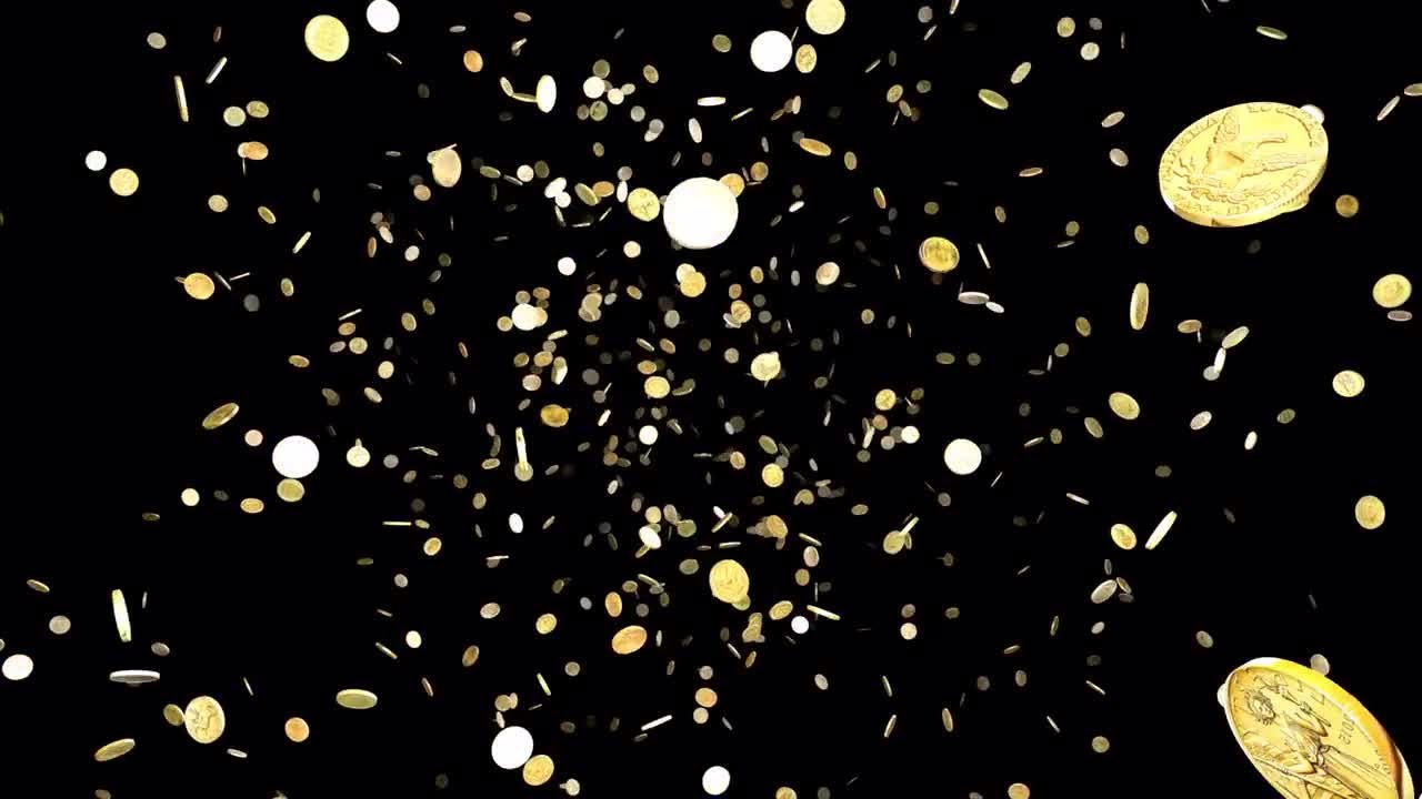 Falling Coins Motion Graphics