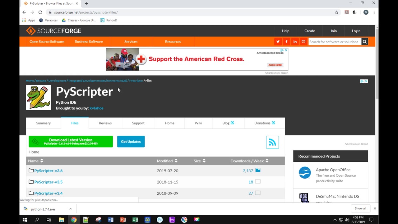 Installing Python and Pyscripter