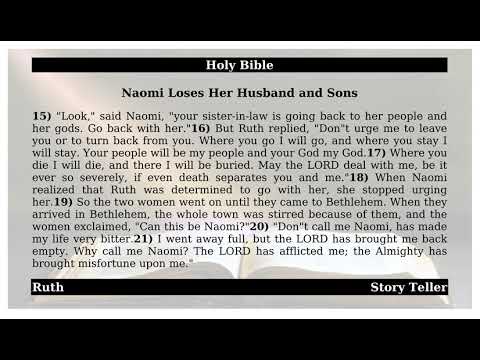 Ruth - Chapter 1 - Naomi Loses Her Husband and Sons | The Holy Bible