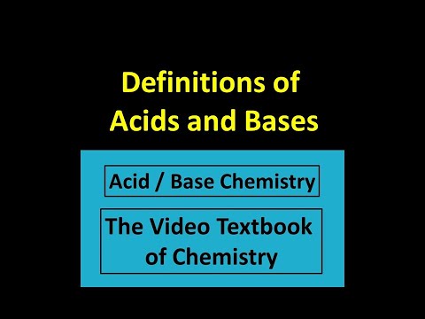 Definitions of Acids and Bases