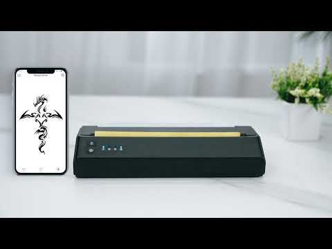 203DPI Tattoo Transfer Wirelessly BT Photo Tester Paper Printer Portable
