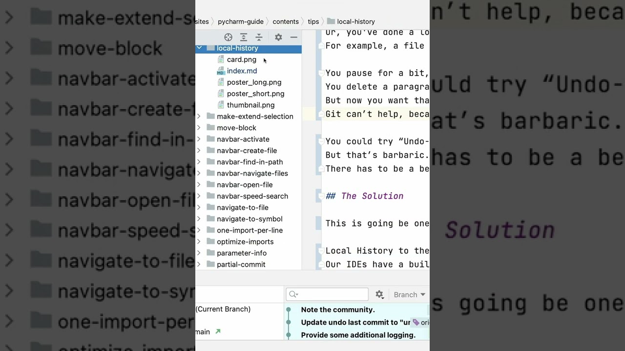 Recover from editing disasters