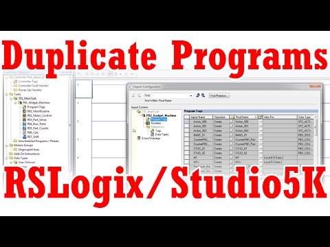 Duplicating Programs in RSLogix 5000 or Studio 5000