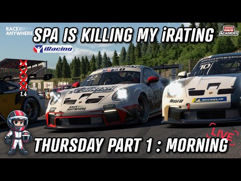 🔴 LIVE - iRacing SEASON 3 - WEEK 1 - THURSDAY MORNING - SPA IS DESTROYING MY SAFETY RATING!!