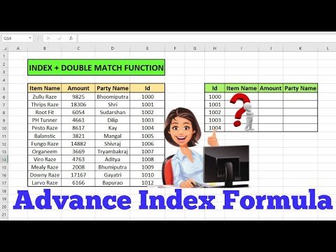 Advance Excel | Index Match formula - How to use Index Match formula in Excel | MS Excel Index.