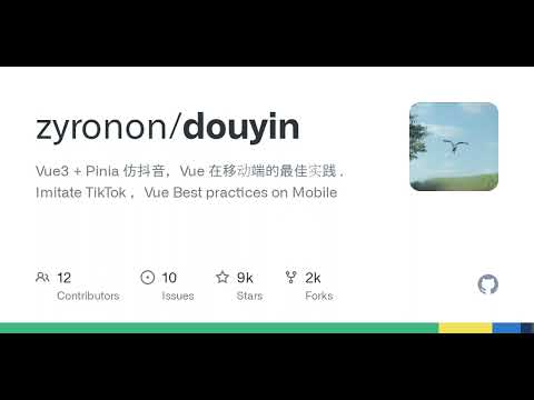 GitHub - zyronon/douyin: Vue3 + Pinia 仿抖音,Vue 在移动端的最佳实践 . Imitate TikTok ,Vue Best practices on ...