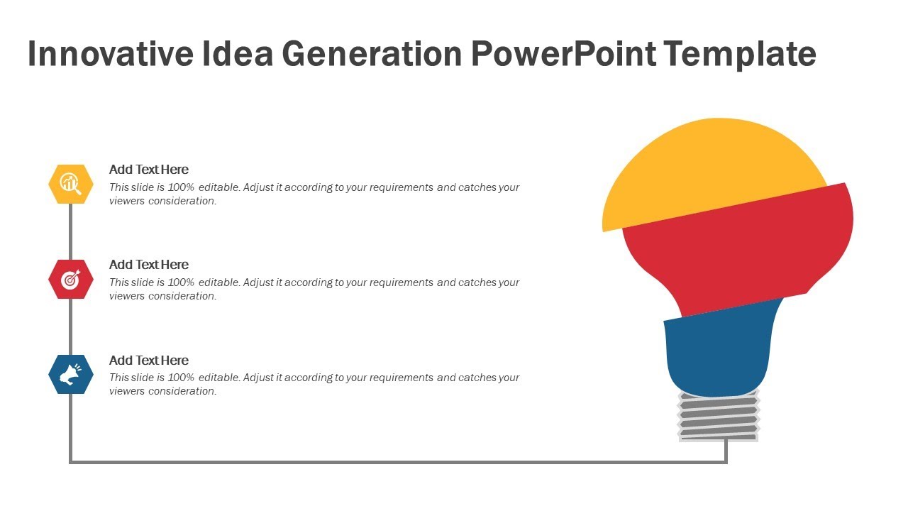 Innovative Idea Generation PowerPoint Template | Innovations PPT | Kridha Graphics