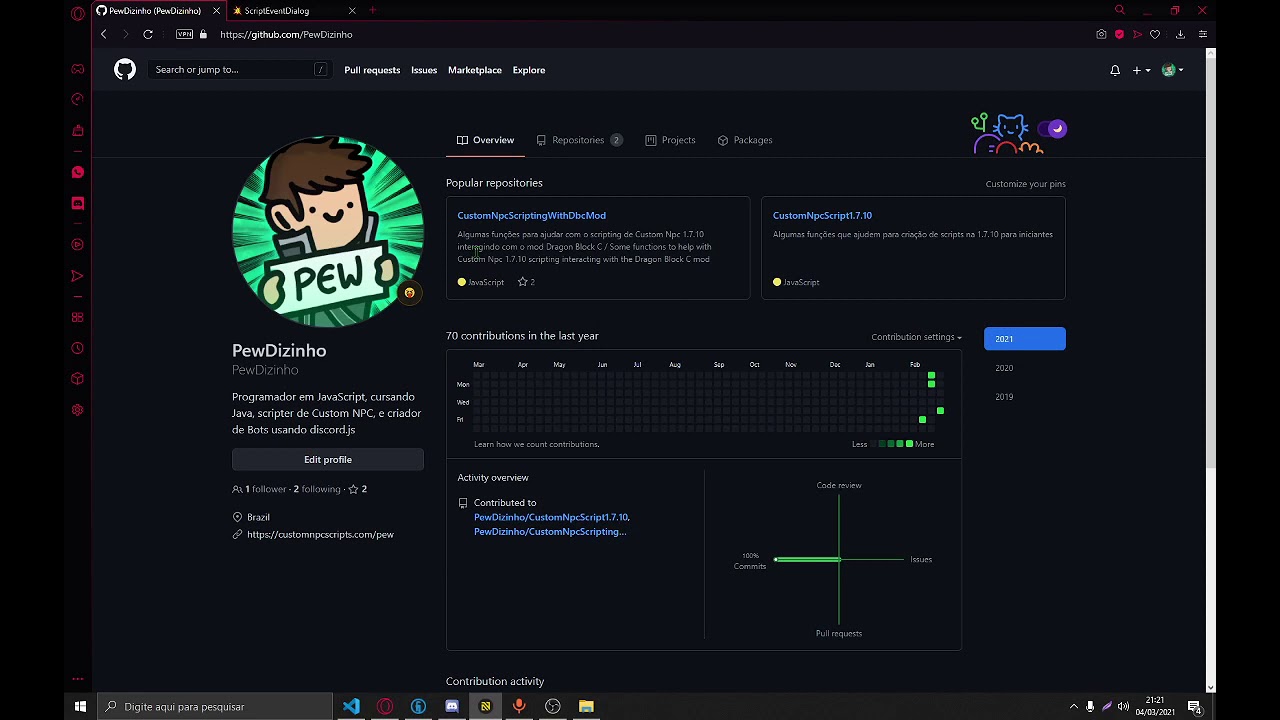 Minecraft Custom NPC Script 1.7.10 - Usando Github