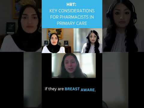 HRT: Key Considerations for Pharmacists in Primary Care