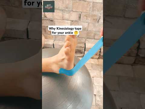 Ankle Stability and Support: The Benefits of Kinesiology Taping 💯🔥#athlete #painrelief #anklesprain