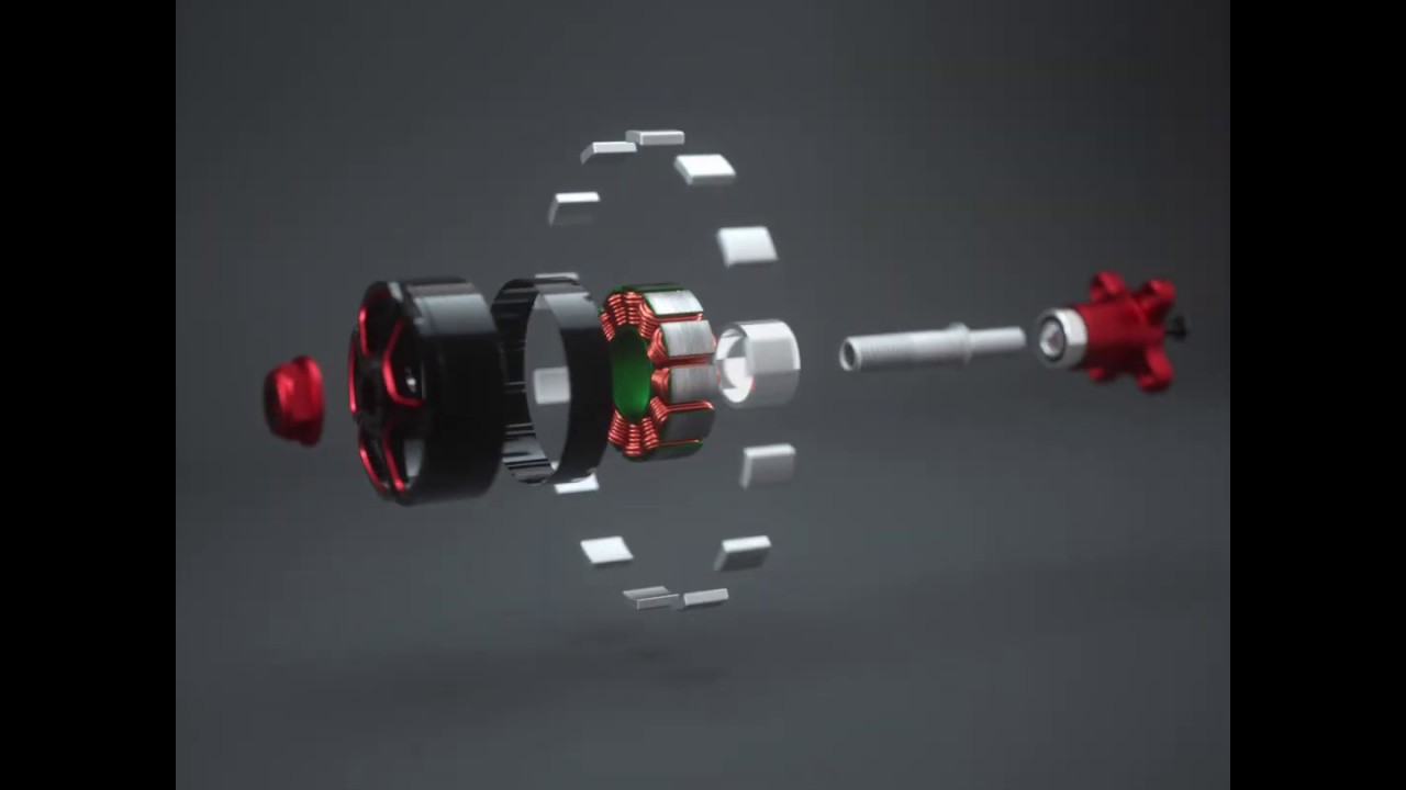 EMAX 2206 2300kv Exploded View - Cinema4d / Octane Render