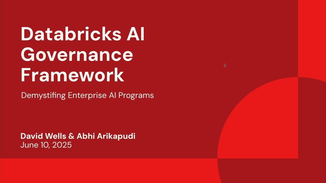 Building Responsible and Resilient AI: The Databricks AI Governance Framework