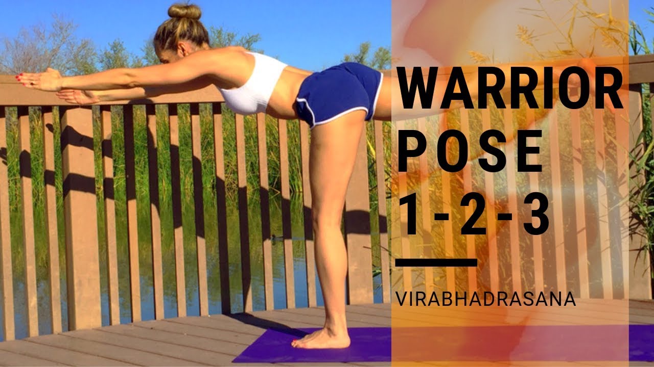 Warrior pose 1 2 3 (yoga for leg strength)  yoga basic poses for beginners ⭐