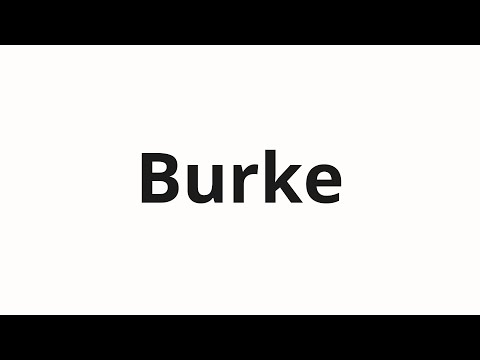 How to pronounce Burke