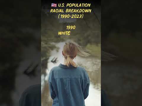 US POPULATION BY RACIAL BREAKDOWN FROM 1990-2023 #world #usa #race