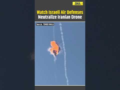 Israel Iran War: Watch Iranian Drone Taken Down Near Israeli Kibbutz #israel #iran #iranisraelwar
