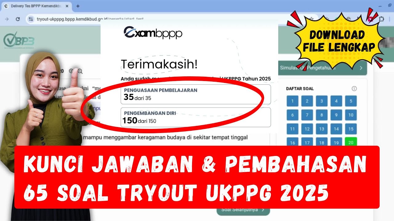 50 Soal UKPPG 2025 dan Kunci Jawaban, Latihan Materi Piloting PPG Guru ...