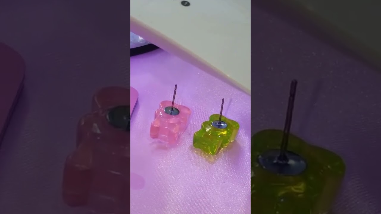 Attempting to make gummy bear stud earrings!? 🎀