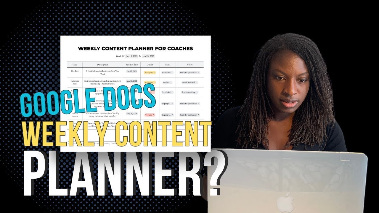 The Best Way To Create A Weekly Content Planner (with Google Docs!)