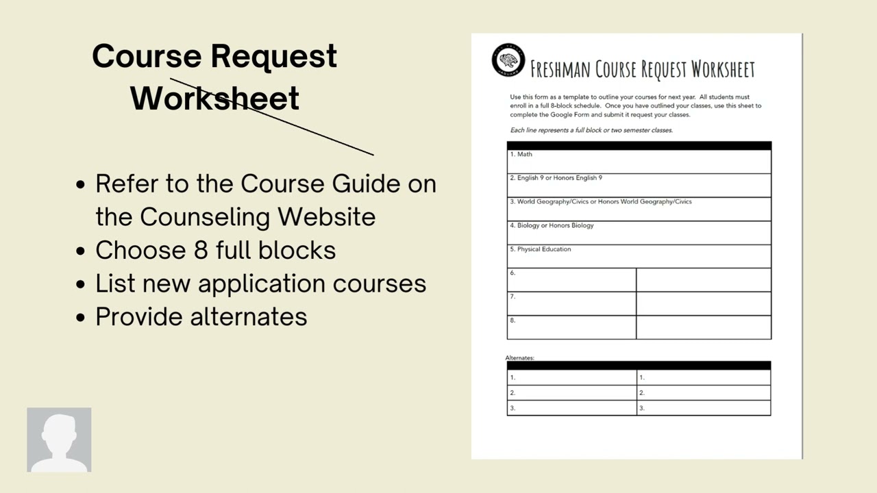 Completing Your Course Selection Form 2024-25