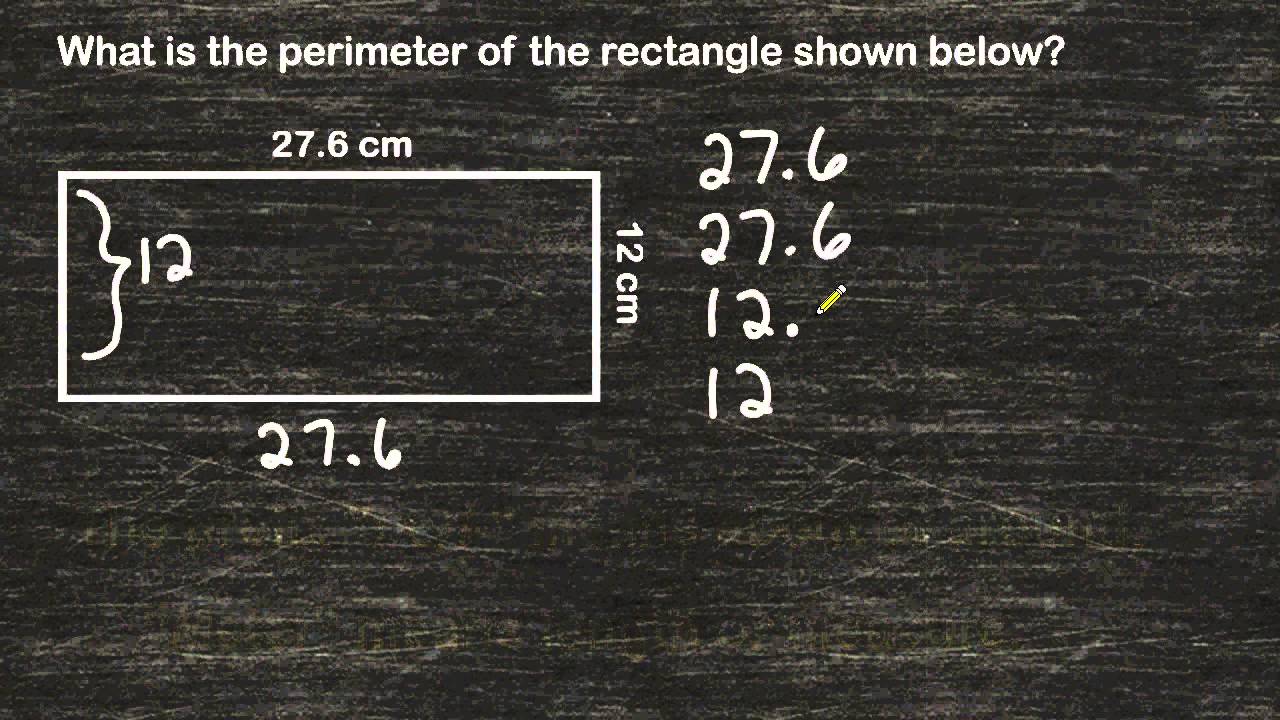 Perimeter Of A Rectangle And Decimals Values